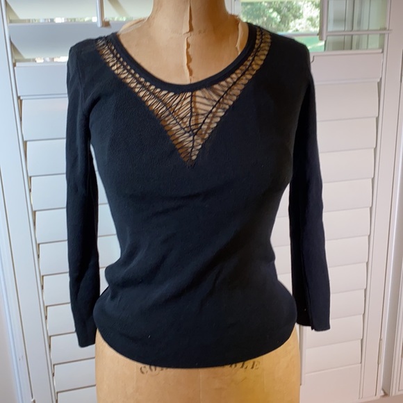 BCBGMaxAzria | Tops | Vintage Bcbg Open Work Sweater Jul296 | Poshmark